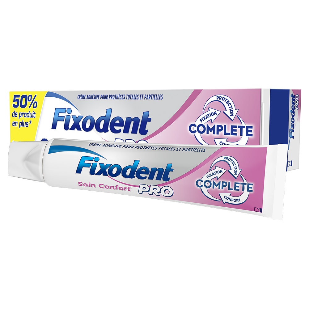 Fixodent Pro Crème Adhésive Complète Pour Prothèses Dentaires Soin ...