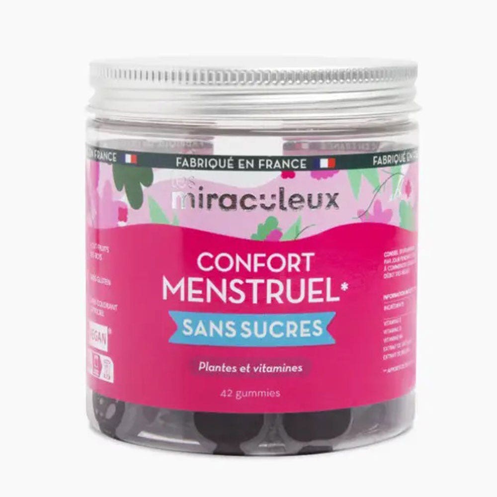Les Miraculeux Confort Menstruel sans sucre 42 Gummies - Easypara