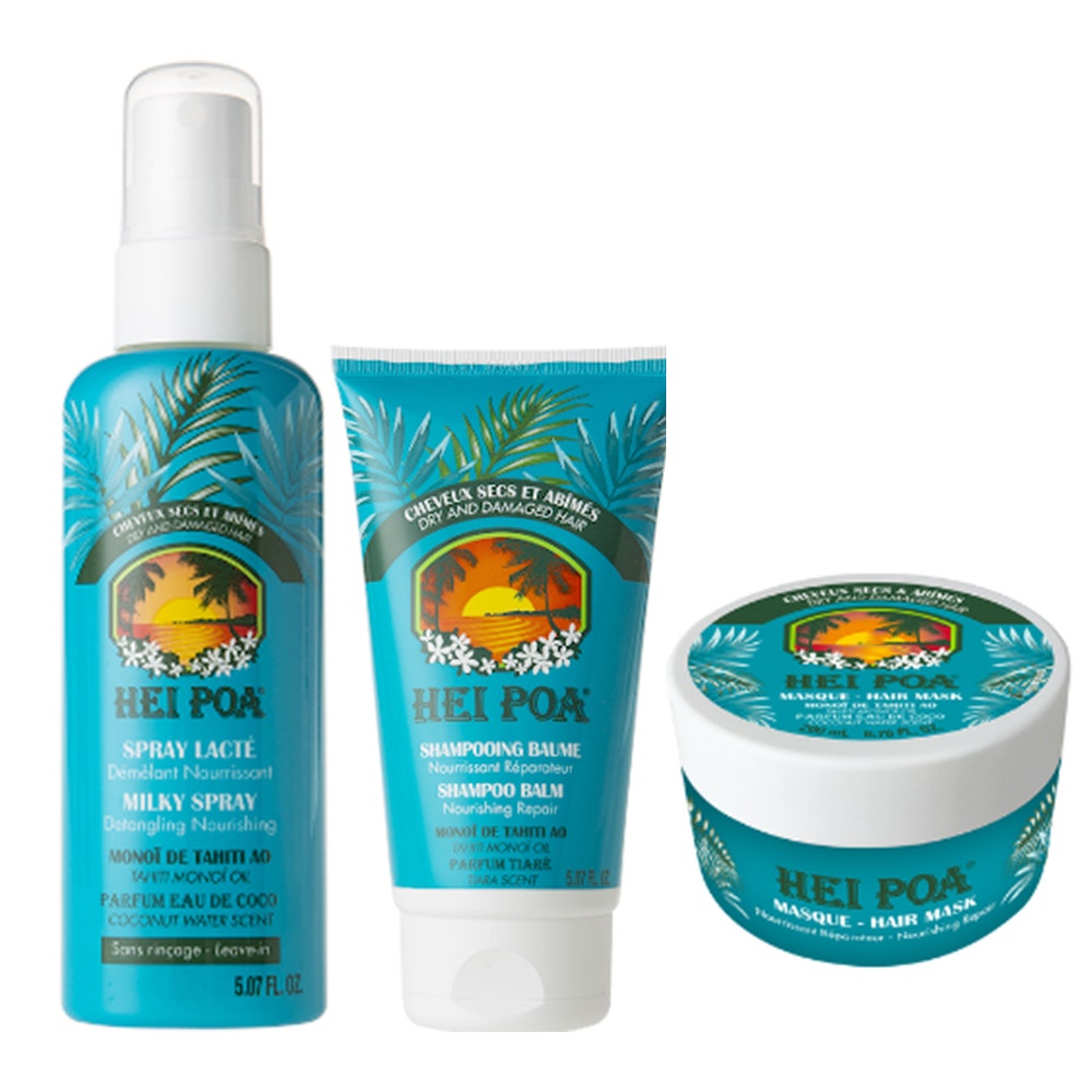 Hei Poa Coffret Trio Capillaire Monoi de Tahiti - Easypara