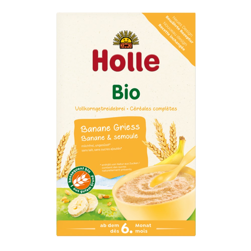 Holle Pural Bouillie Banane et Semoule Bio Dès 6 mois 250g - Easypara