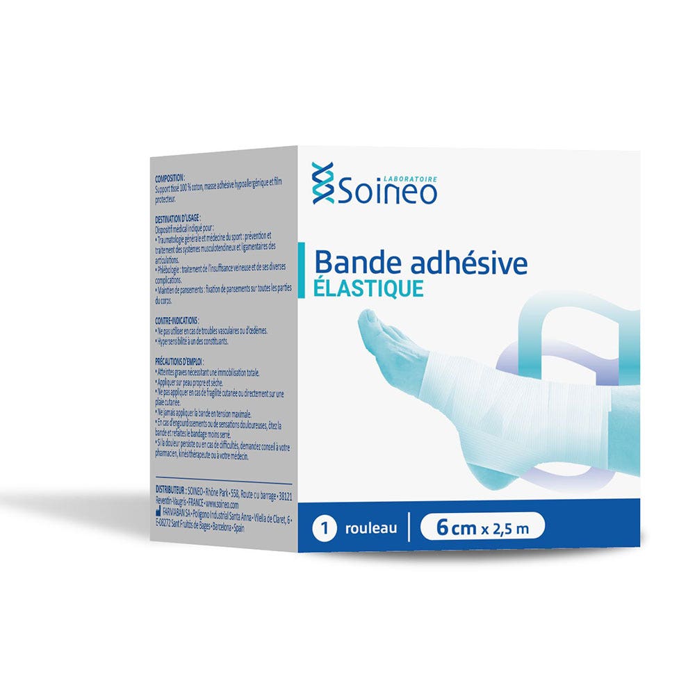Soineo STRAP Bande adhésive élastique 2,5mx6cm - Easypara