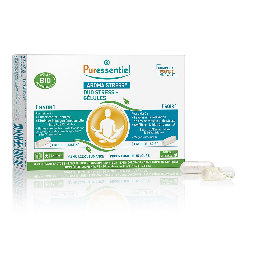 Puressentiel Aroma Stress Duo Stress + Aroma Stress 30 Gélules - Easypara
