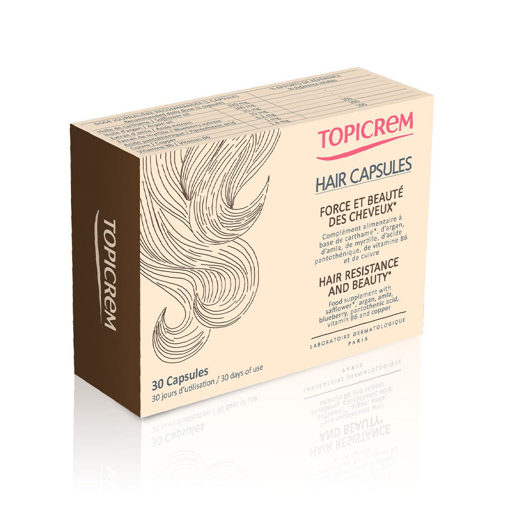 Topicrem Hair Capsules Force et Beauté des Cheveux 30 Capsules - Easypara