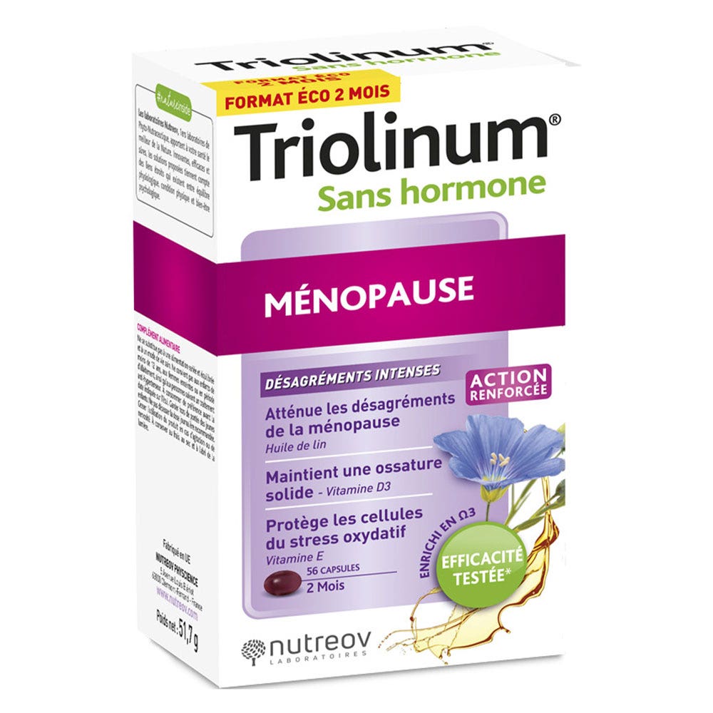 Nutreov Ménopause Sans Hormone Désagrément Intense 56 Capsules - Easypara