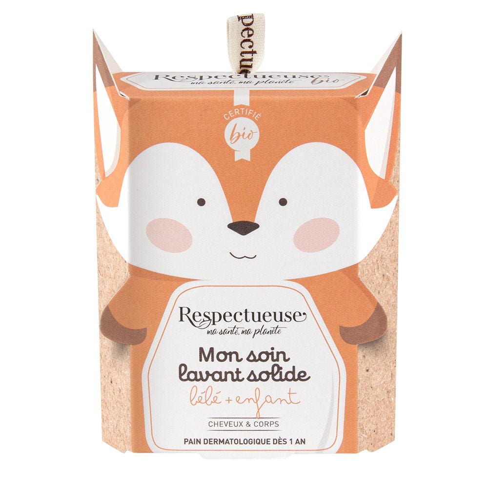 Respectueuse Mon Soin Lavant Solide Bébé et Enfant 75g - Easypara