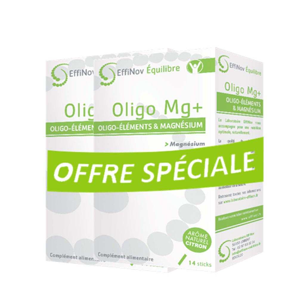 Effinov Nutrition Oligo Mg+ Oligo-éléments et magnésium 2x14 sticks ...