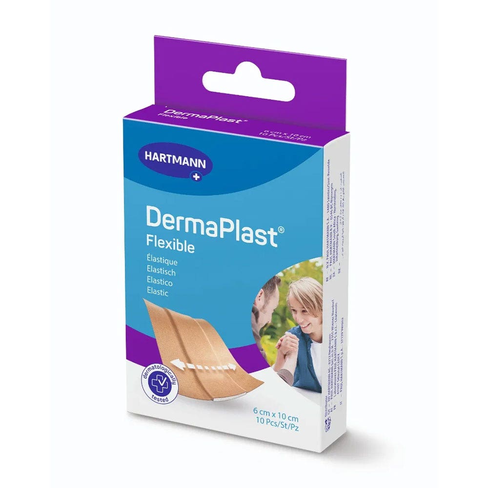 Hartmann Dermaplast Pansements Flexible Elastique 6x10cm Petites Plaies ...