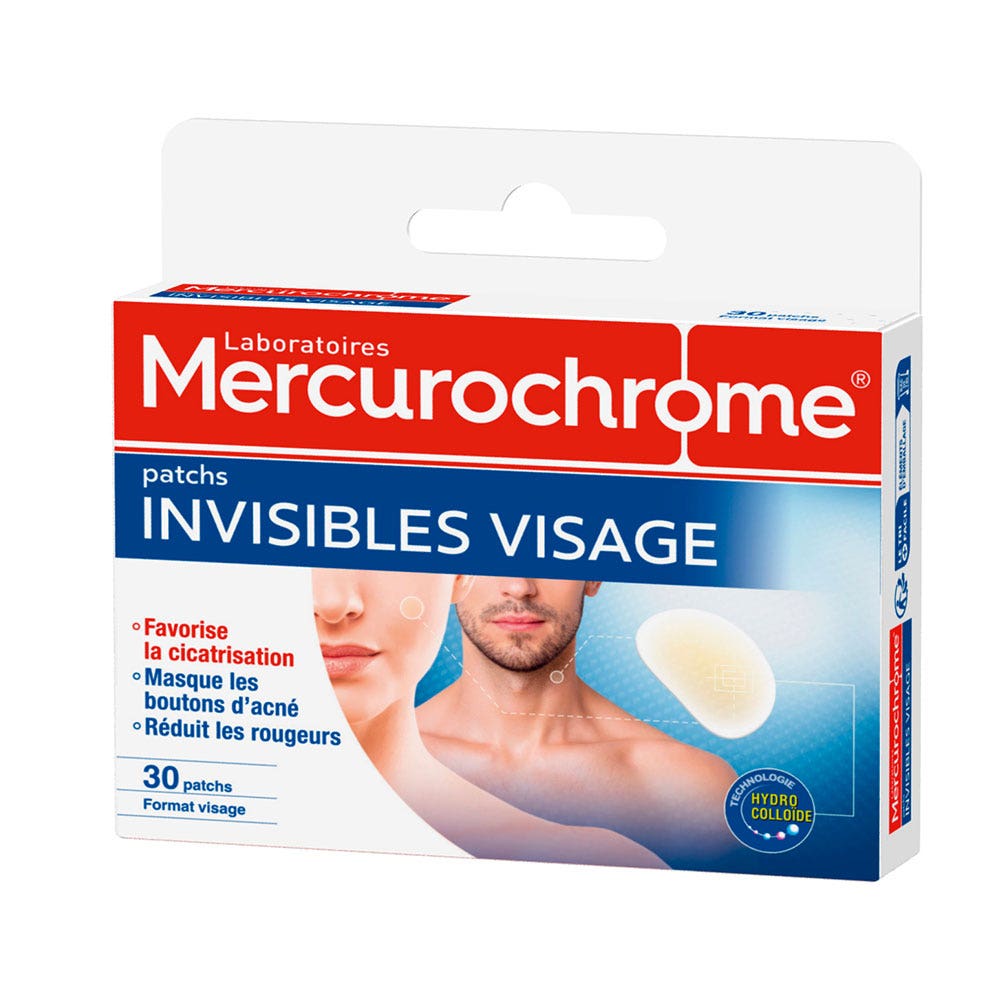 Mercurochrome Patchs Invisibles Visage x30 - Easypara