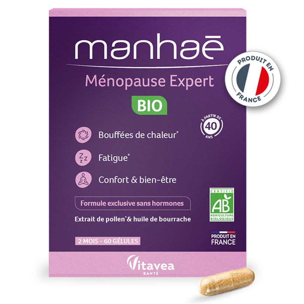 Manhaé Ménopause BIO 60 gélules - Easypara