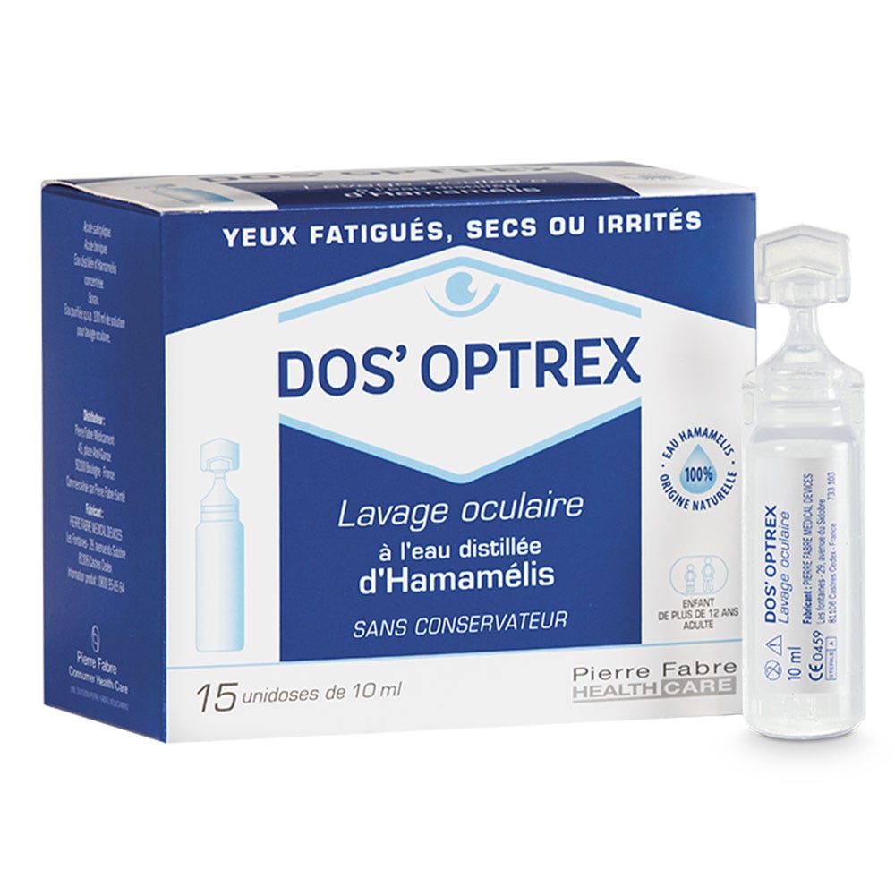 Dos'Optrex Lavage Oculaire A L'eau D'hamamelis 15x10ml - Easypara