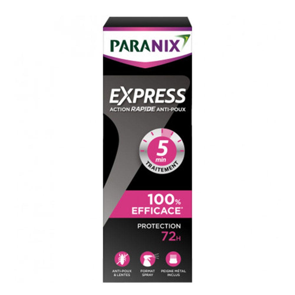 Paranix Spray Anti-Poux Express 5min Protection 72h 100ml - Easypara