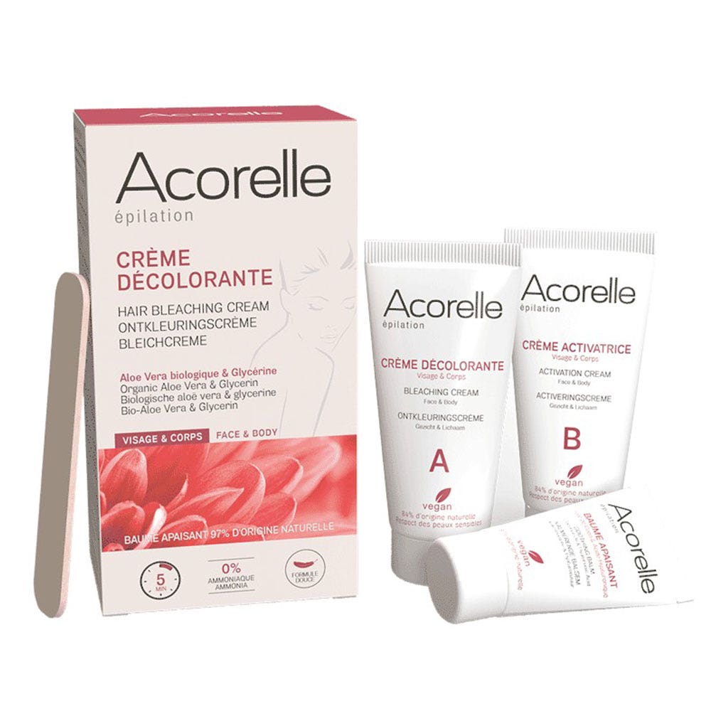 Acorelle Epilation Crème Décolorante Visage & Corps 2x30ml - Easypara