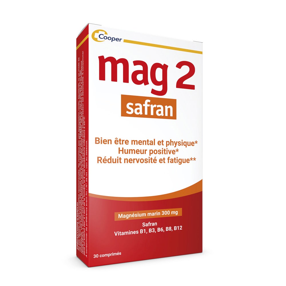 Mag 2 Safran Bien-être mental et physique 30 Comprimés - Easypara