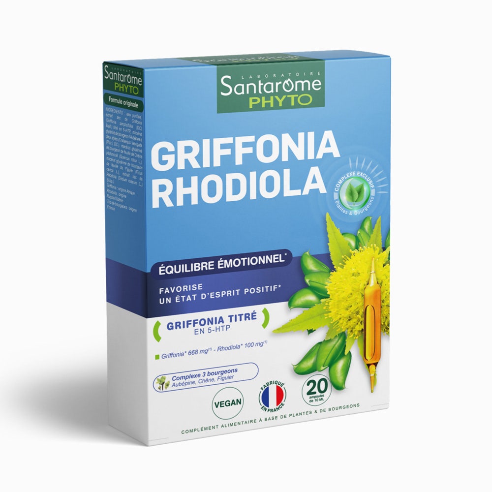 Santarome Griffonia Rhodiola Equilibre émotionnel 20 ampoules - Easypara