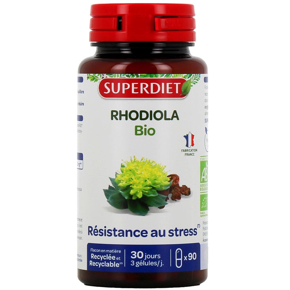 Superdiet Rhodiola Bio 90 Gelules - Easypara