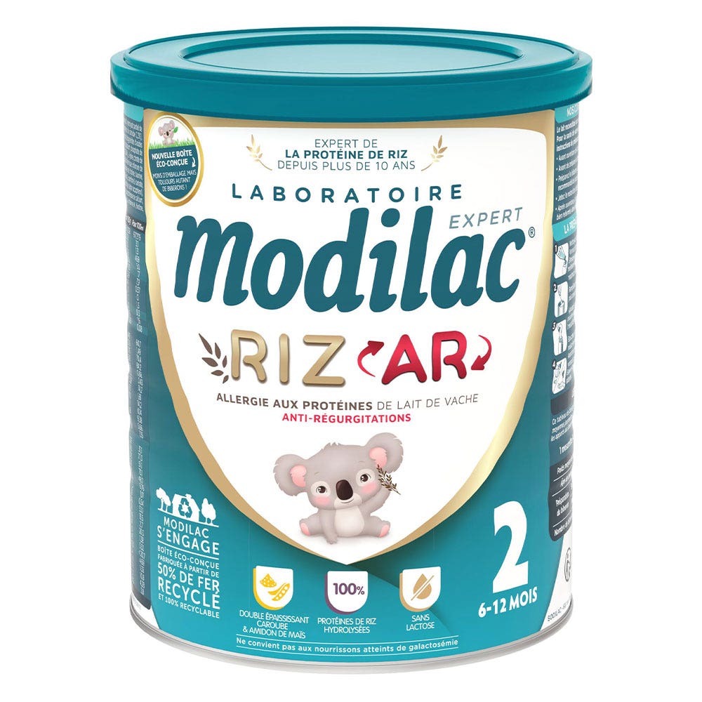 Modilac Expert Riz AR 2 Lait 2eme age 800g De 6 a 12 mois - Easypara