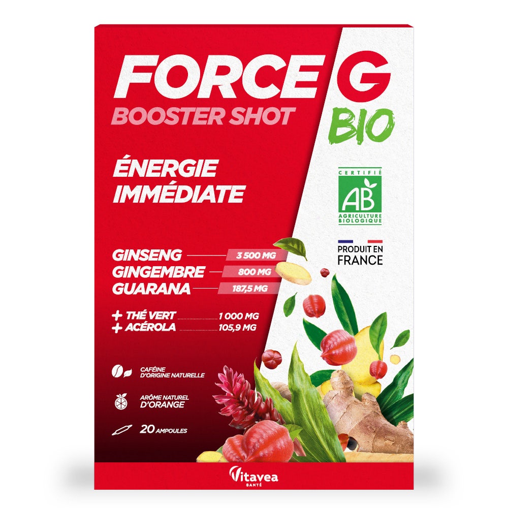 Vitavea Santé Force G Booster Shot Bio Energie Immédiate 20 Ampoules ...
