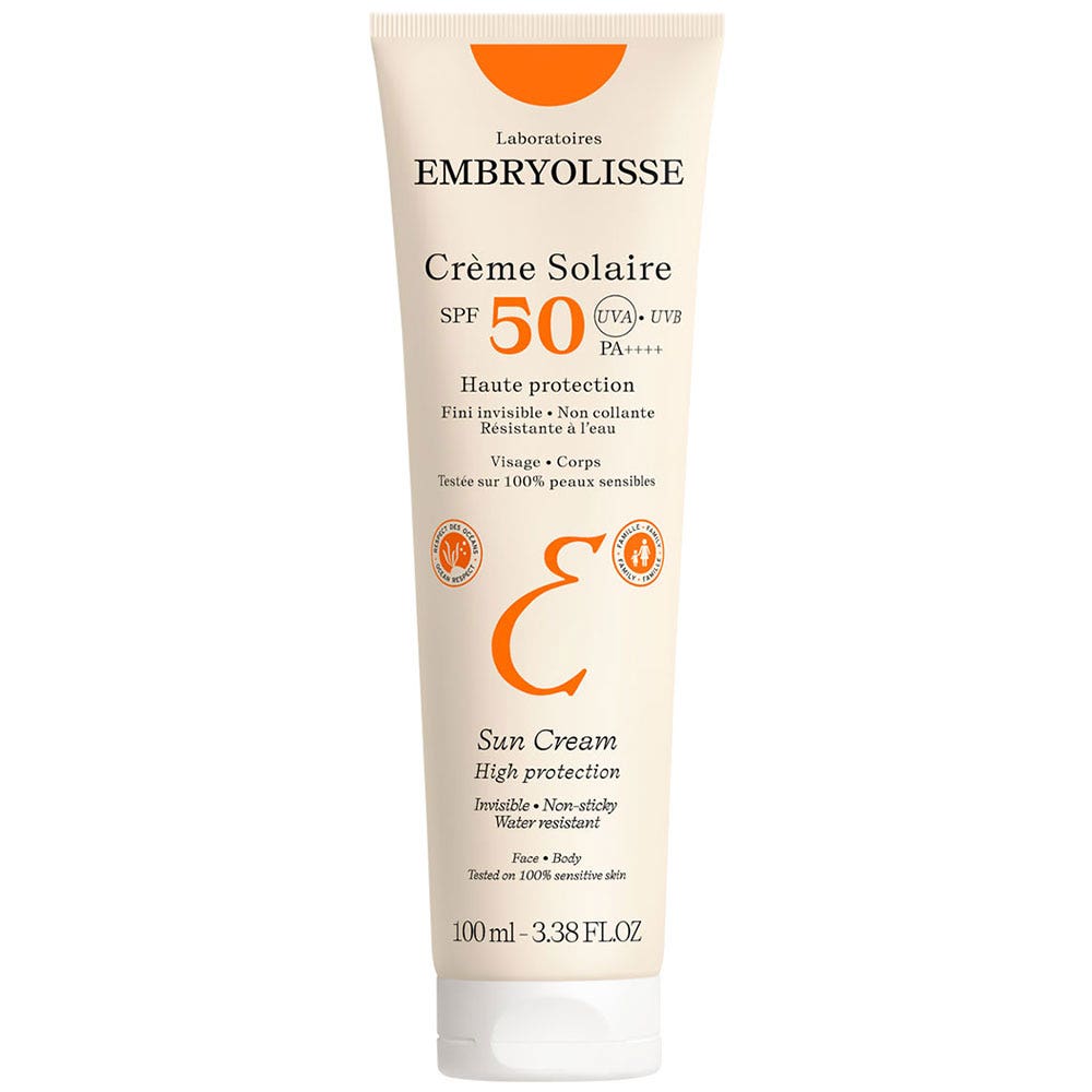 Embryolisse Crème Solaire SPF50 Visage Corps 100ml - Easypara