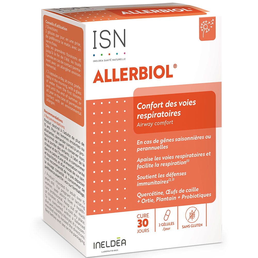 Ineldea Santé Naturelle Allerbiol® Confort des voies respiratoires 60 ...