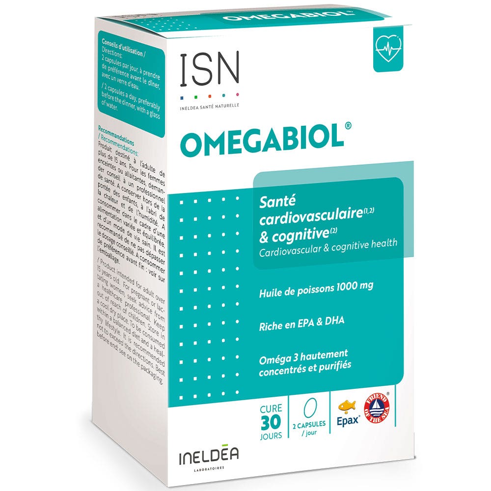 Ineldea Santé Naturelle Omegabiol® Santé cardiovasculaires & cognitives ...