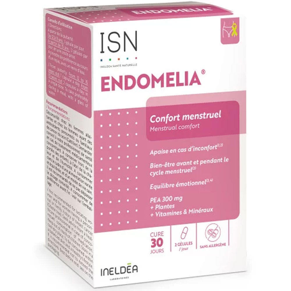 Ineldea Santé Naturelle Endomelia® Confort Menstruel 60 gélules - Easypara