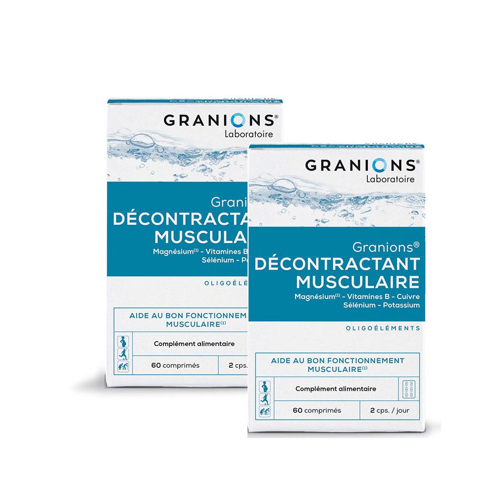 Granions Decontractant Musculaire 2x60 comprimés - Easypara