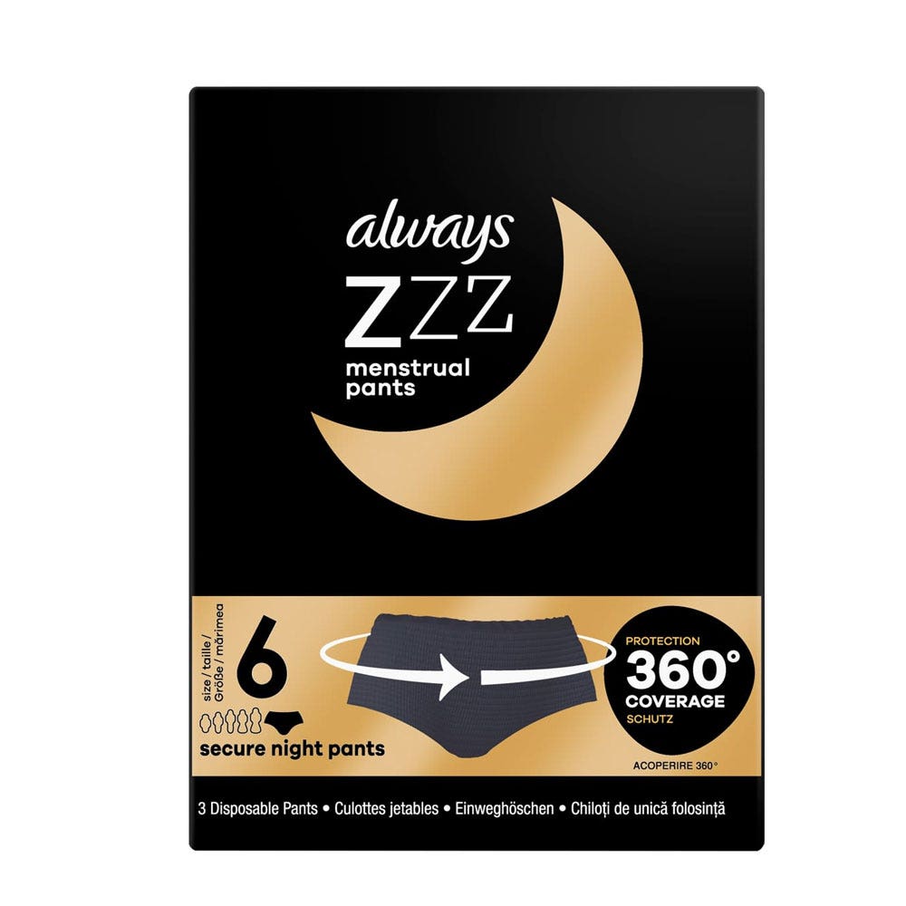 Always Culotte menstruelle jetable Nuit 36-44 x3 - Easypara
