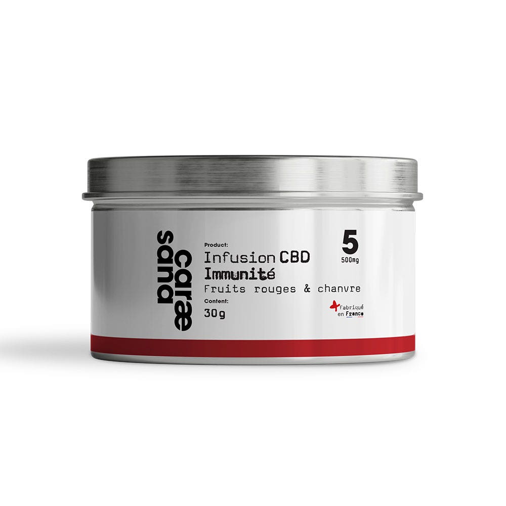 Caraesana Infusion CBD Immunité Fruits rouges & chanvre 30g - Easypara