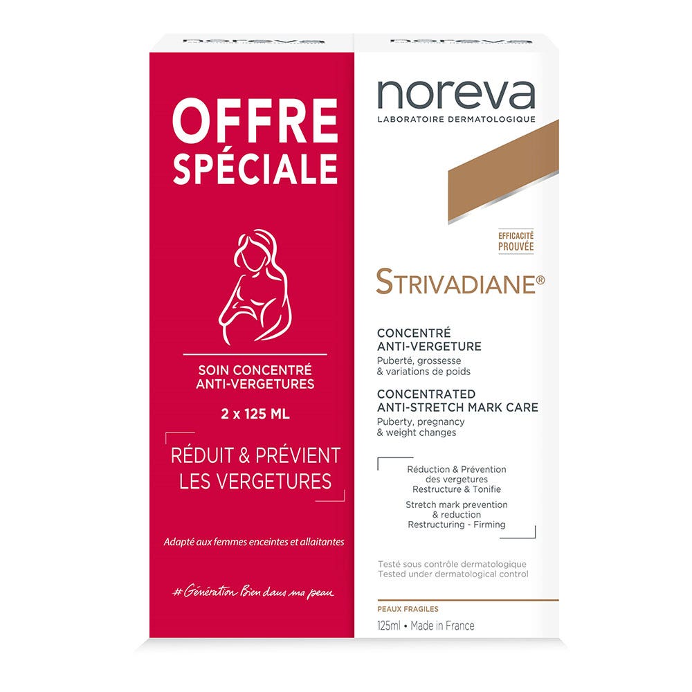 Noreva Strivadiane Crème Concentré Anti-Vergeture 250ml - Easypara