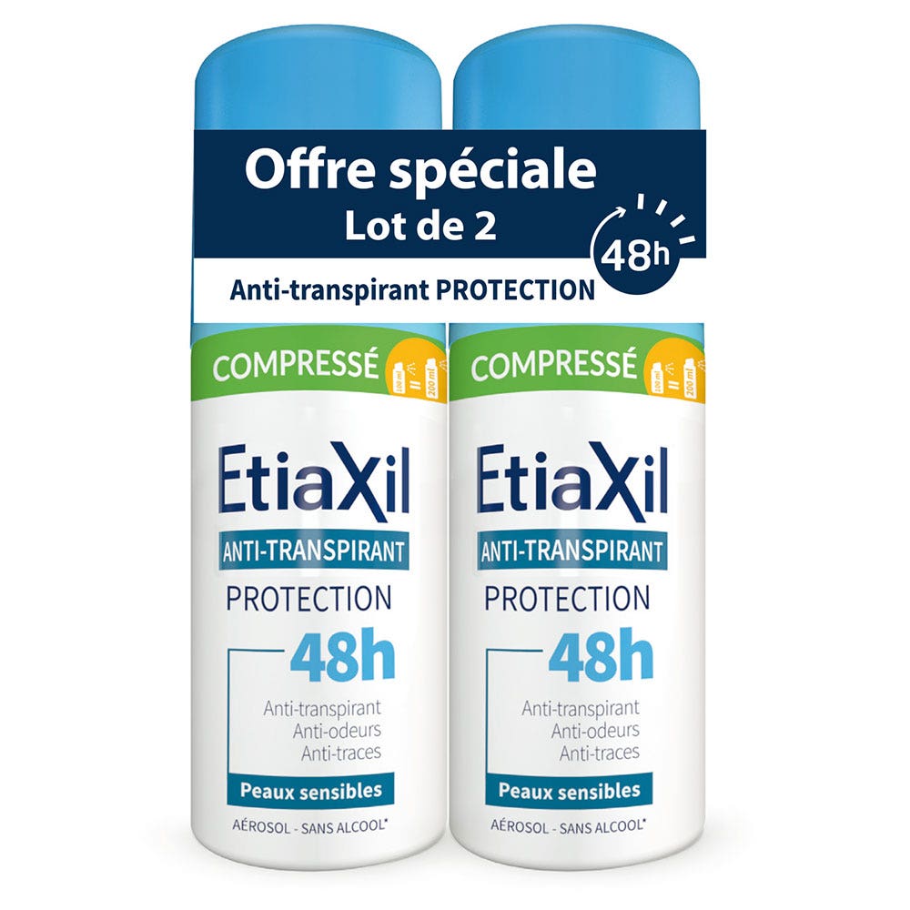 Etiaxil Anti-Transpirant Déodorant Compressé Protection 48h Peaux ...