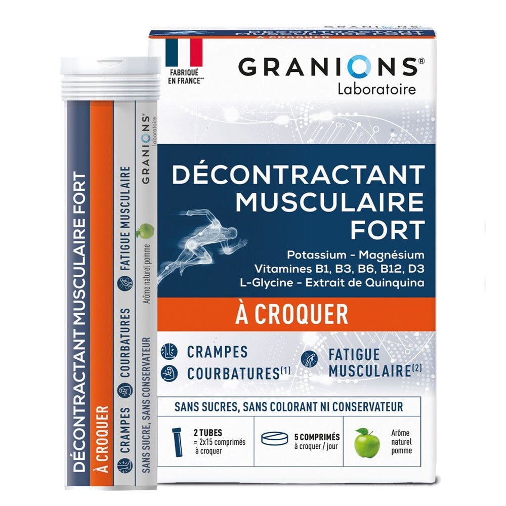 Granions Décontractant musculaire fort 2x15 comprimés à croquer - Easypara