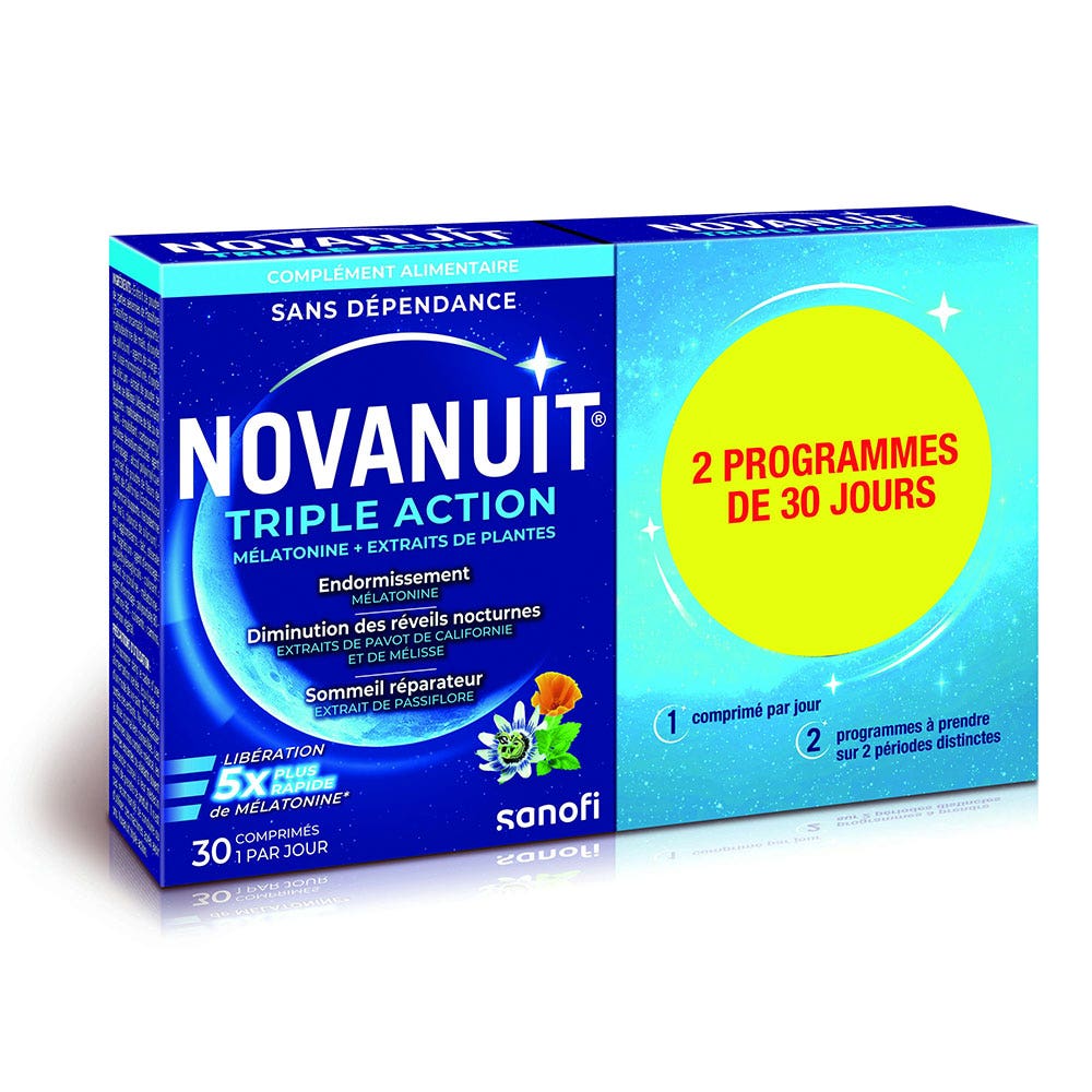 Novanuit Triple Action 2x30 comprimés - Easypara