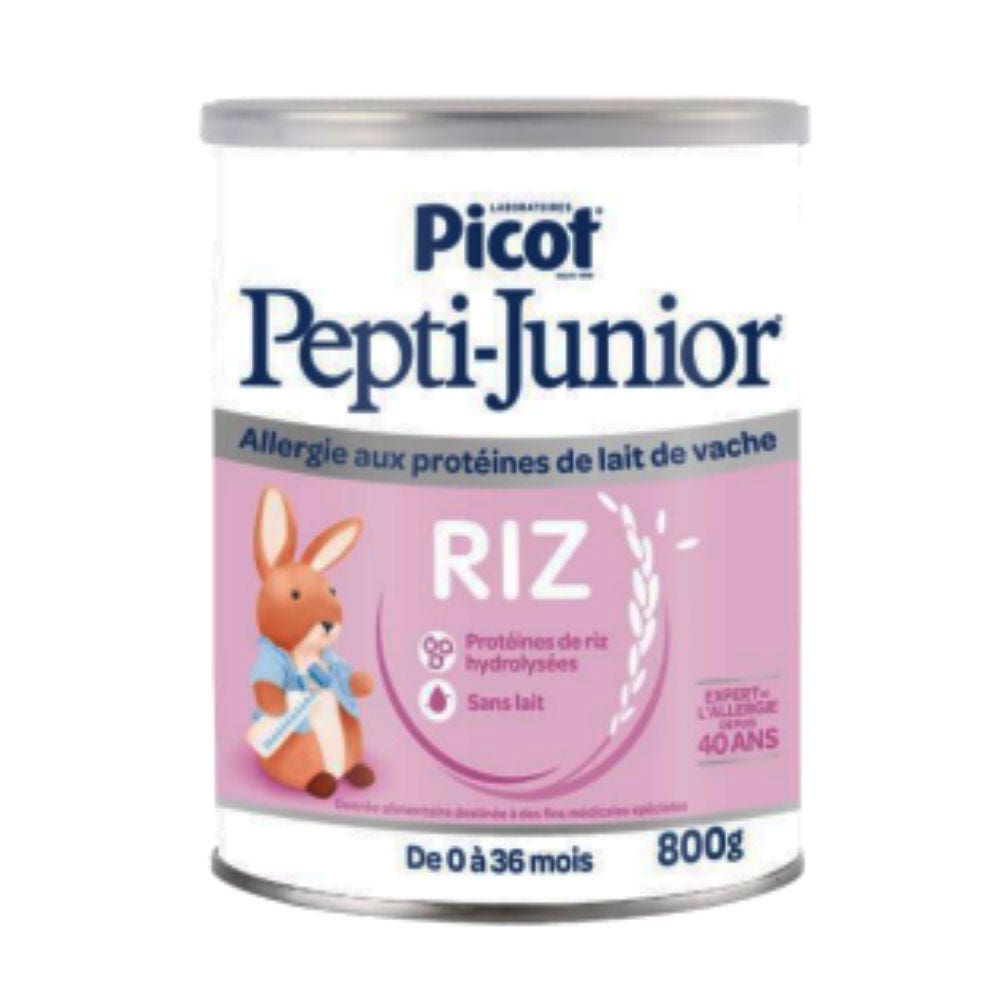 Picot Pepti Junior Riz Allergies Lait de Vache 0 à 36 Mois 800g - Easypara
