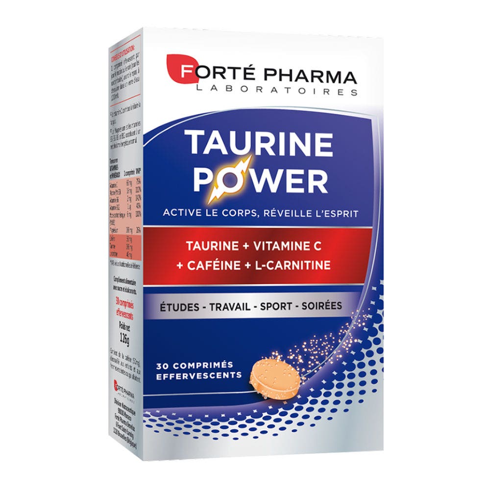 Forté Pharma Taurine Power enrichi en Caféine et L-Carnitine 30 ...