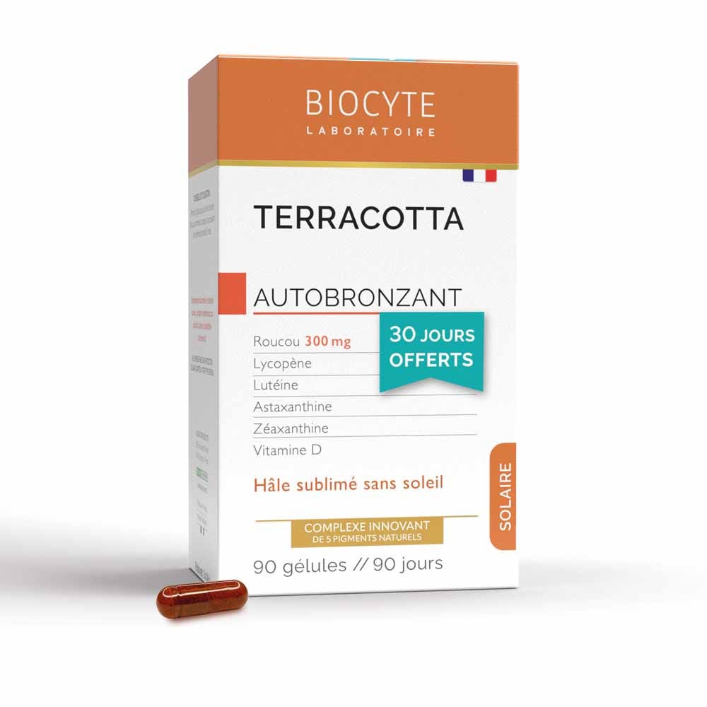 Biocyte Solaire Terracotta Autobronzant 90 Gélules - Easypara