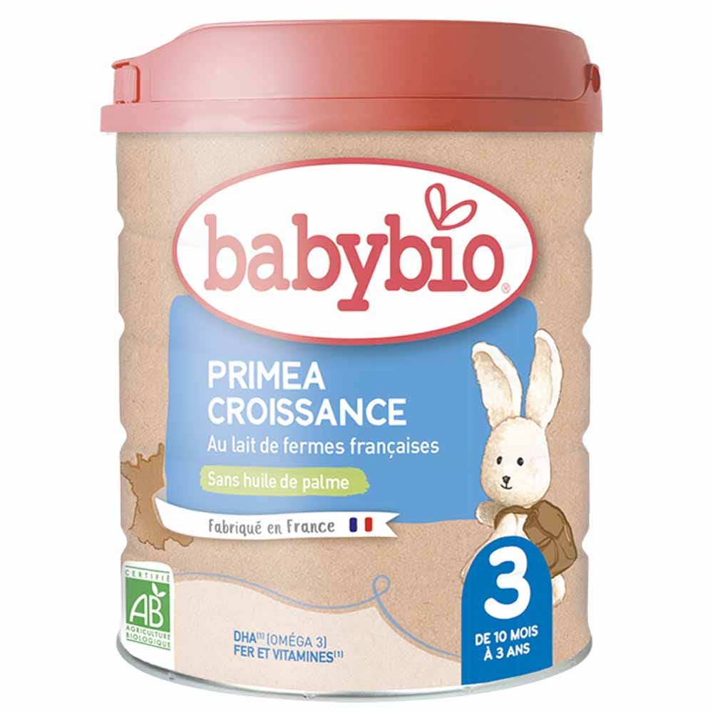 Babybio Primea 3 Lait En Poudre Croissance Bio De 10 Mois A 3 Ans 800g ...