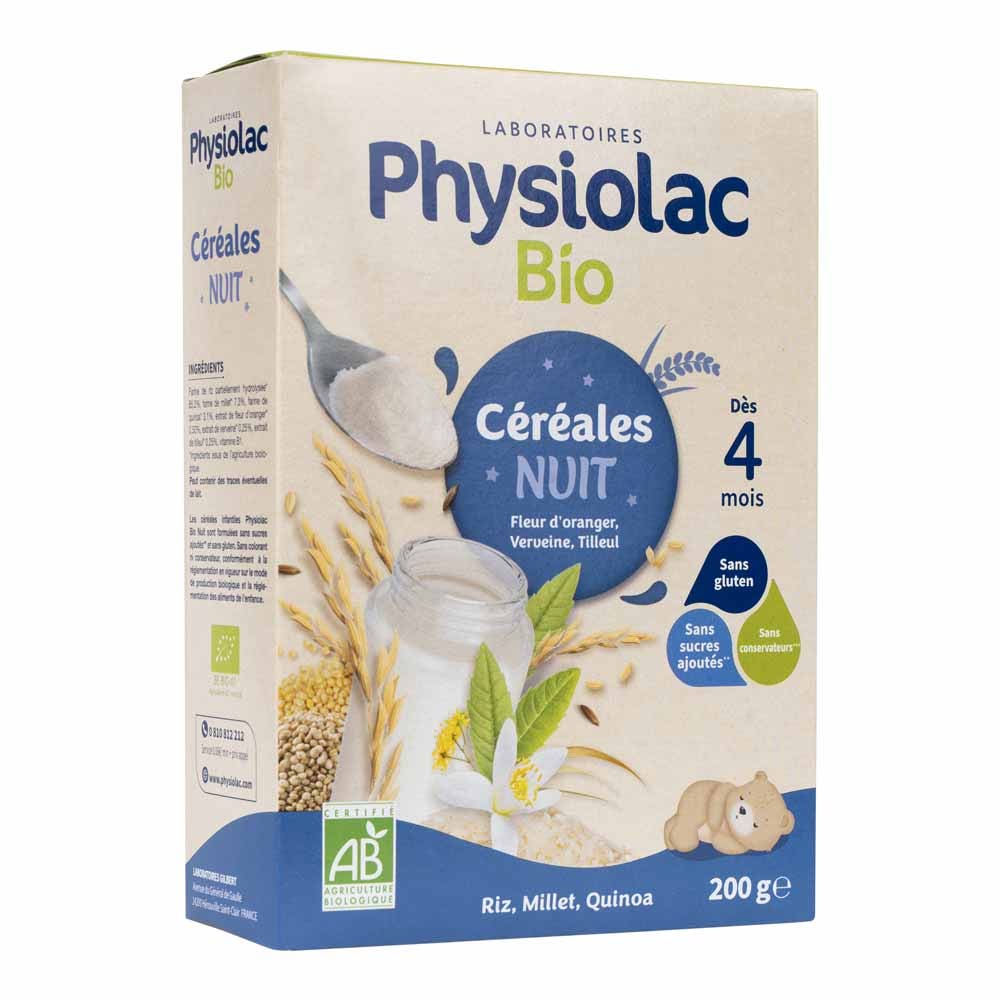 Physiolac Céréales Nuit Dès 4 Mois 200g - Easypara