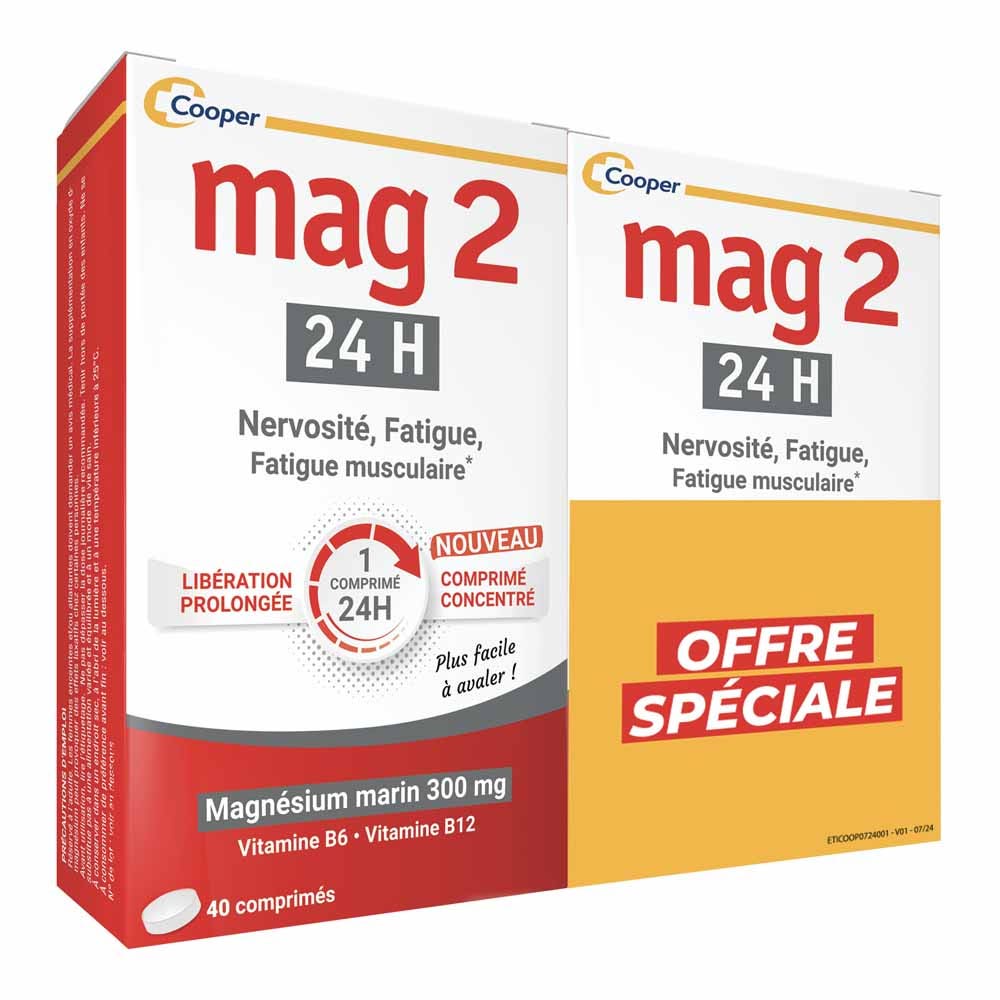Mag 2 24h Magnesium Marin 45 Comprimes - Easypara