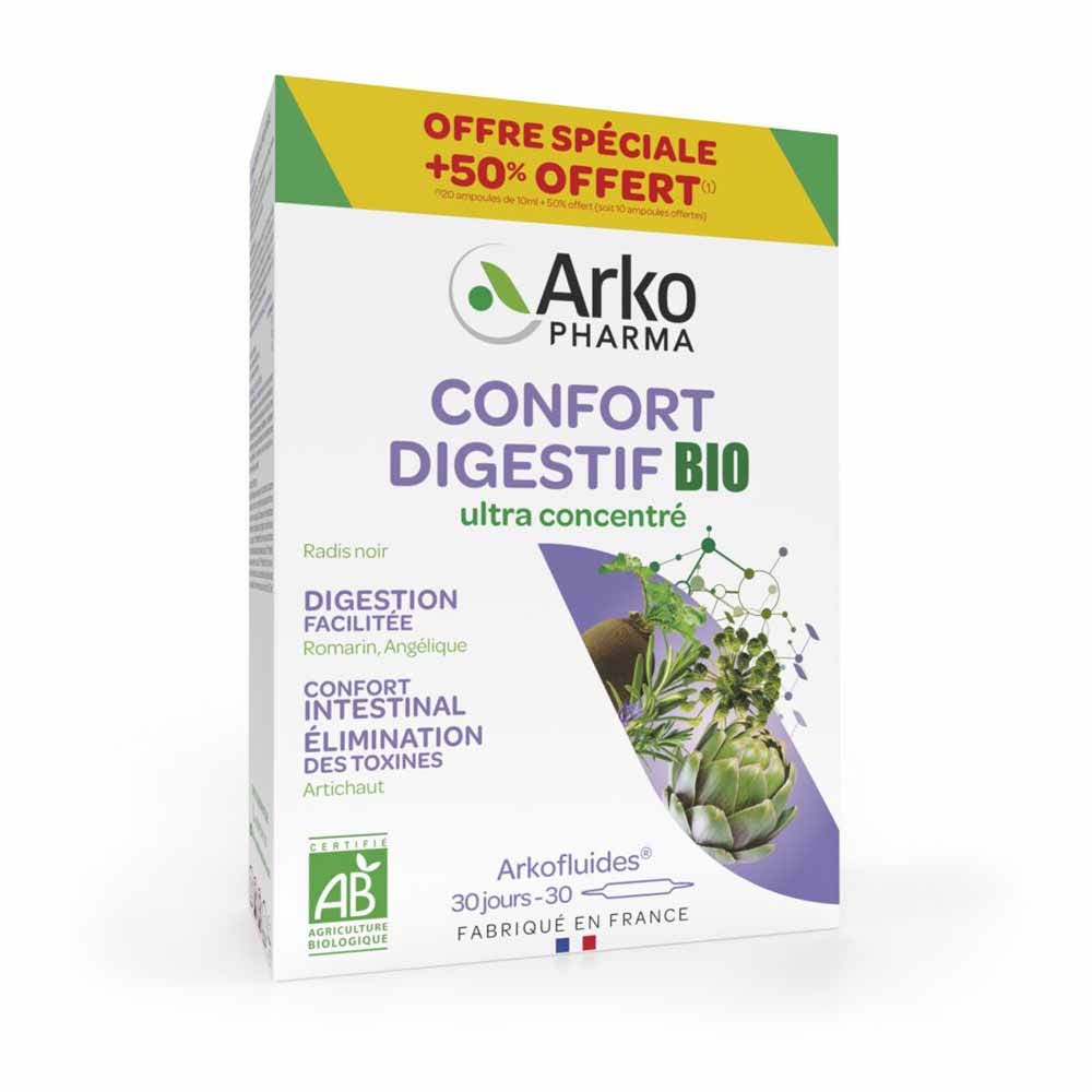 Arkopharma Arkofluides Confort Digestif Bio 30 Ampoules - Easypara