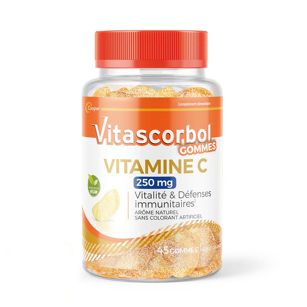 Vitascorbol Vitamine C 250mg 45 gommes - Easypara