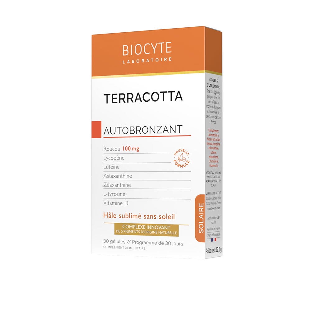 Biocyte Terracotta Autobronzant 30 gélules - Easypara
