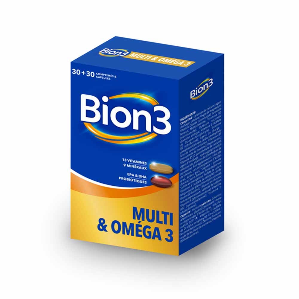 Bion3 Multi & Oméga 3 30 comprimés + 30 capsules - Easypara