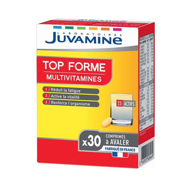 Juvamine 12 Vitamines & 9 Effervescent 30 Comprimes Mineraux - Easypara