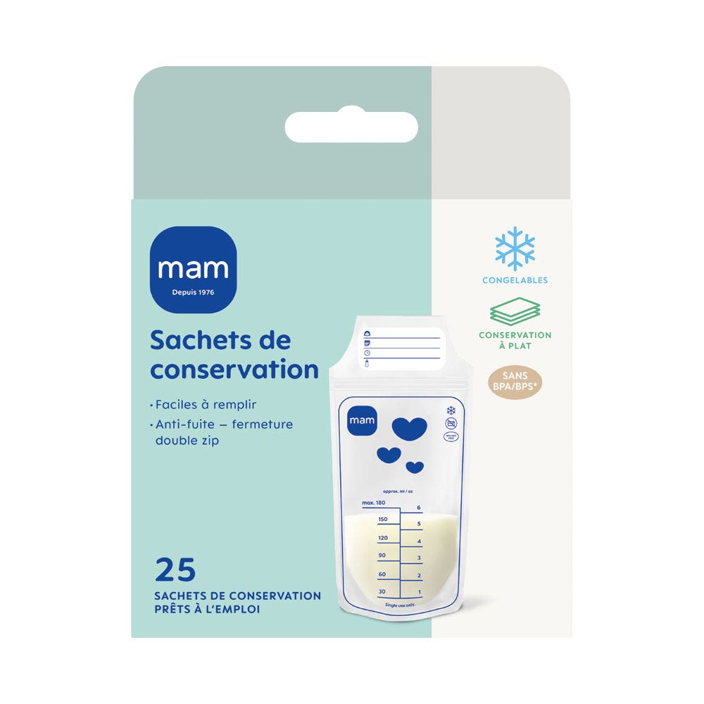 Mam Sachets de conservation 180ml x25 - Easypara