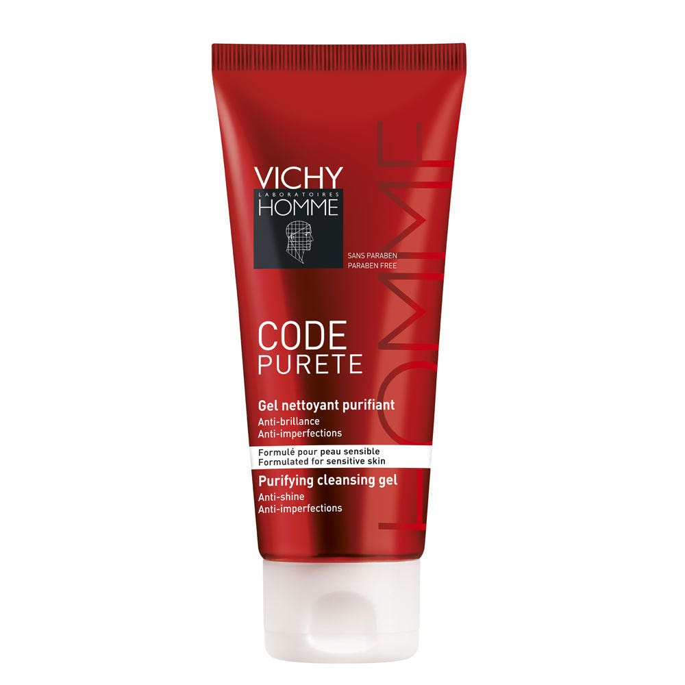 Vichy Homme Code Purete Gel Nettoyant Purifiant 100ml - Easypara