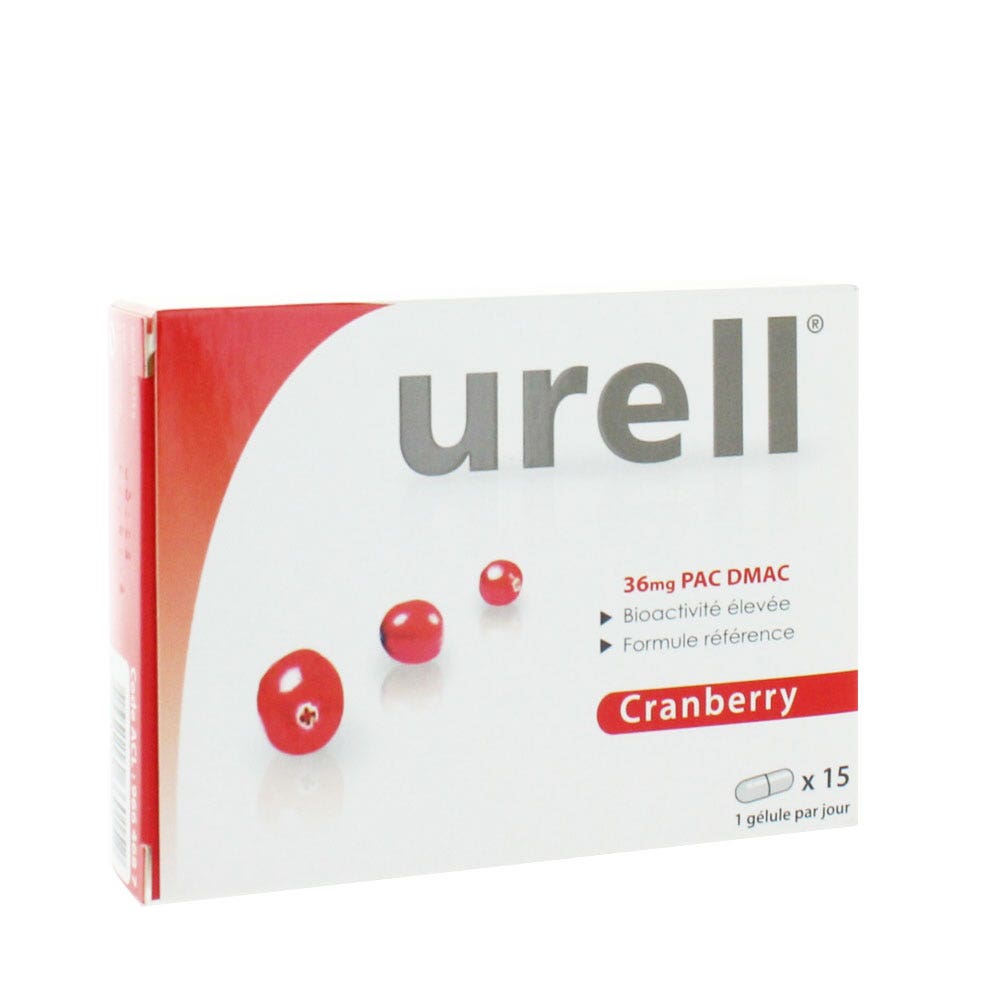 Urell Cranberry 36mg PAC 15 Gélules - Easypara