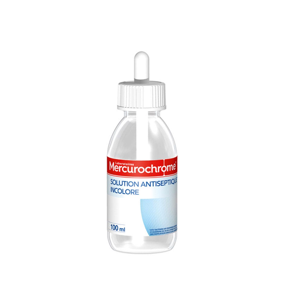 Mercurochrome Solution Antiseptique Incolore 100ml - Easypara