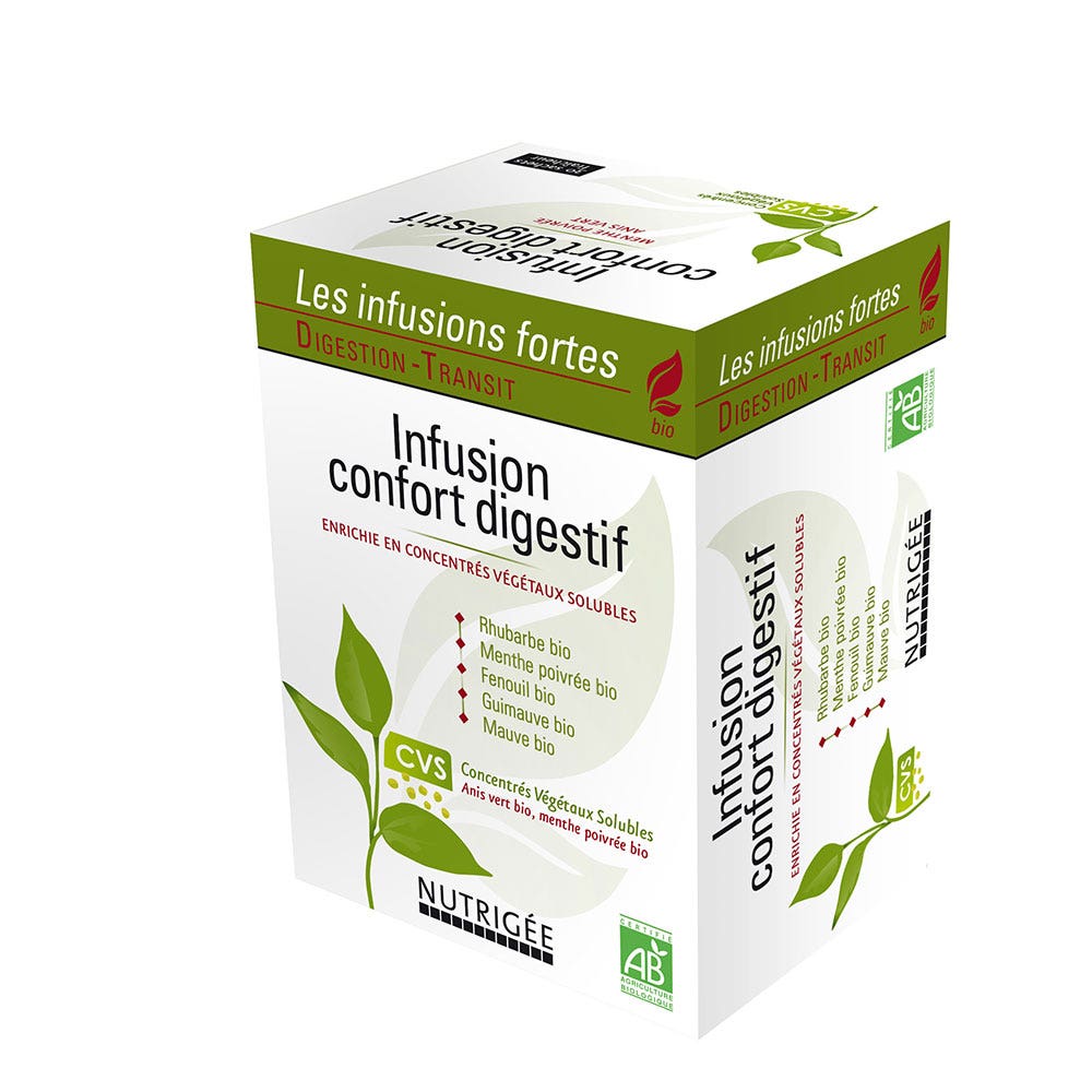 Nutrigée Infusion Confort Digestif Bio 30 Sachets - Easypara