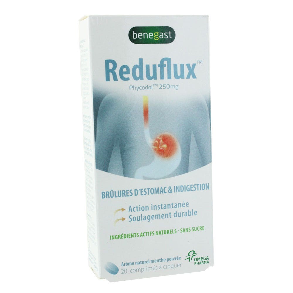 Benegast Reduflux Brulures D'estomac & Indigestion 20 Comprimes - Easypara