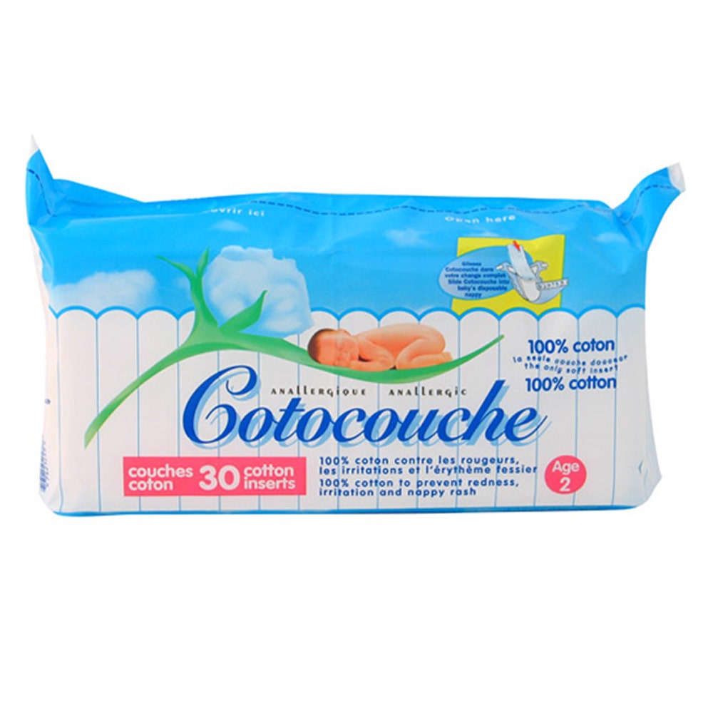 Cotocouche 2ème âge - 30 Couches 100 % Coton - Easypara